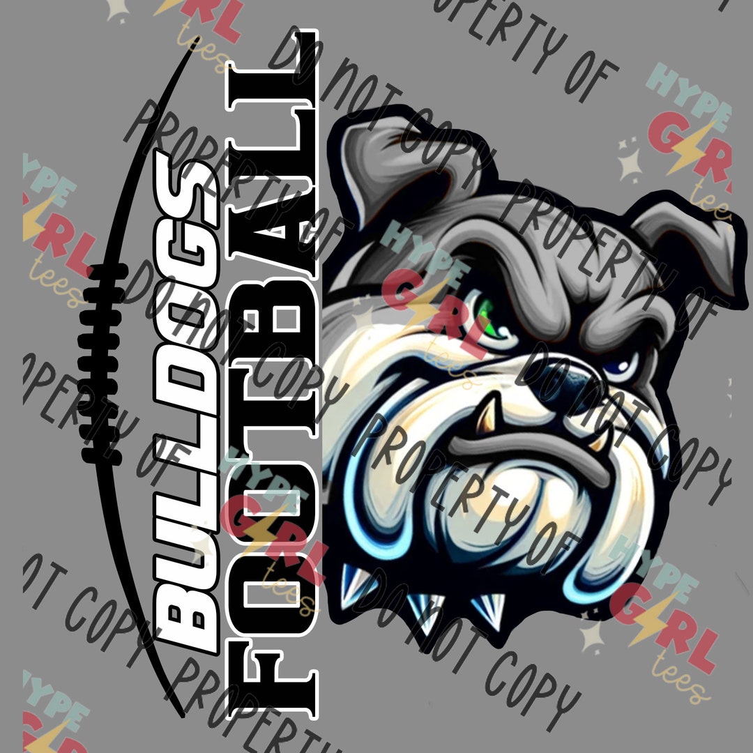 Bulldogs Football Design, Digital File PNG. Instant Download, Ready to ...