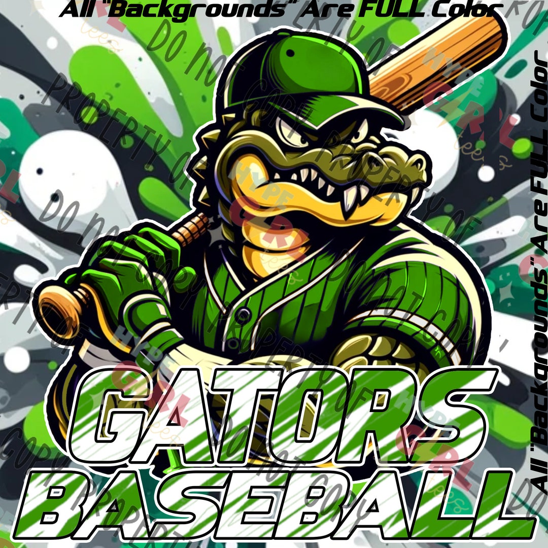 Gators Baseball / Softball Mascot PNG Digital File. Green & White ...