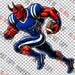 Devils Football PNG Digital File. Blue & White Variation. Other Colors ...
