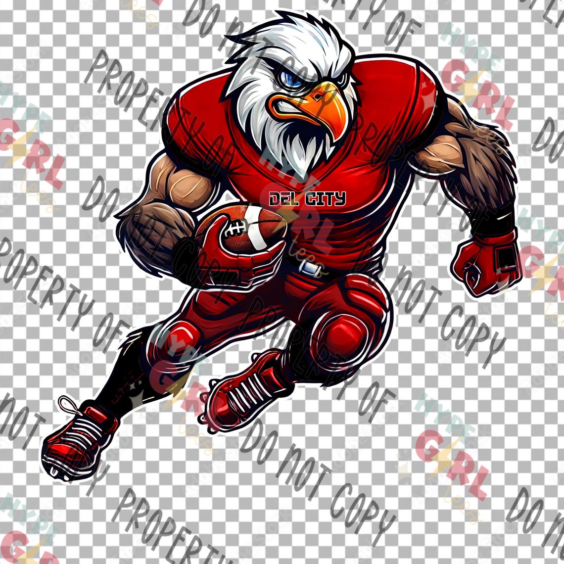 Eagles Football PNG Digital File. Red & Black Variation. Other Colors ...
