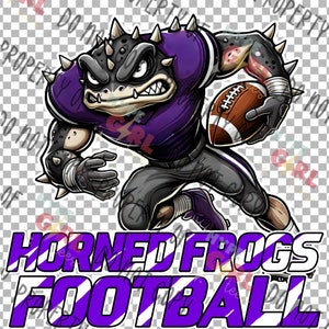 Horned Fogs Football PNG Digital File. Purple & White Variation. Other ...