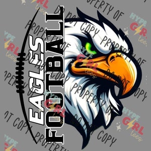 Eagles Football Design, Digital File PNG. Instant Download, Ready to ...