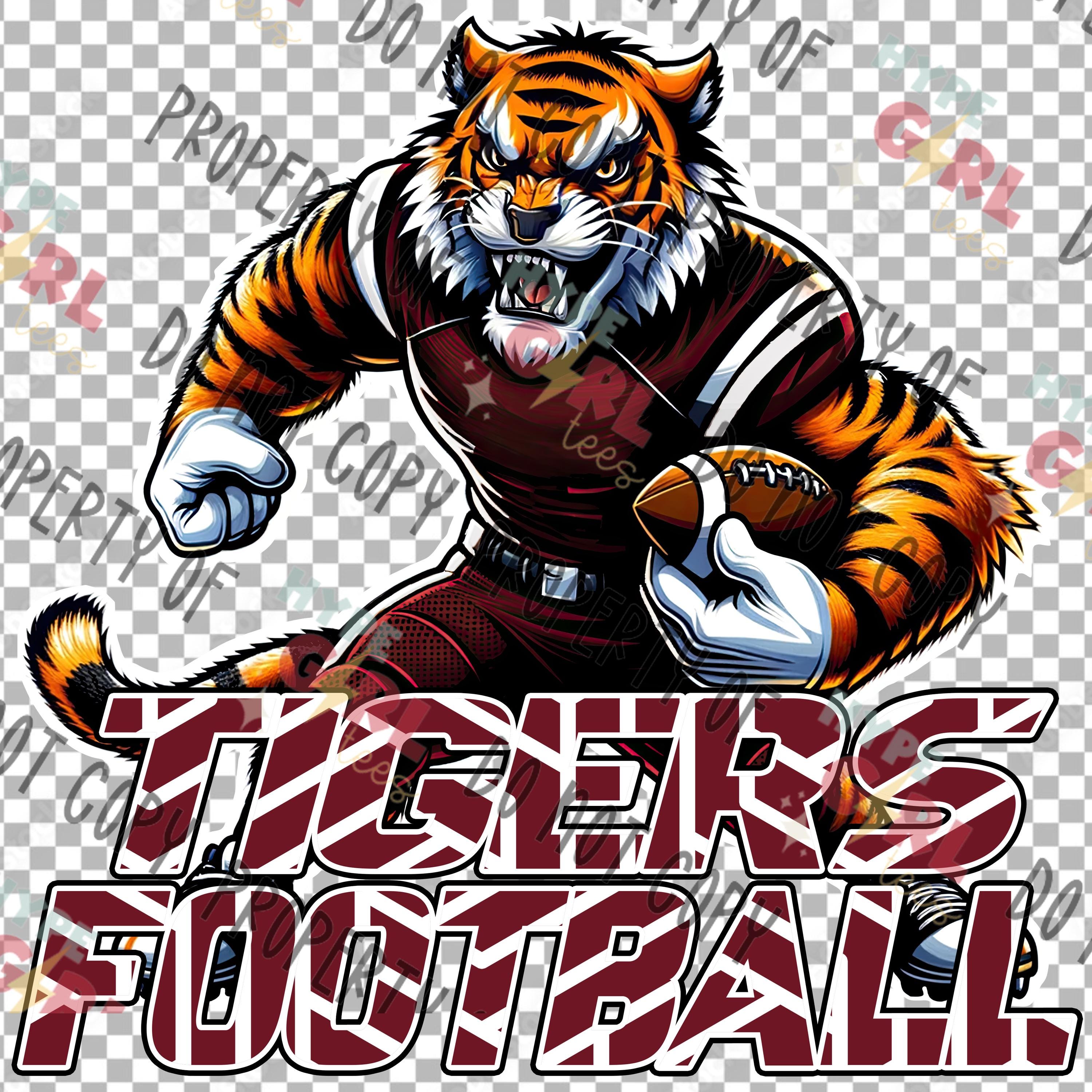 Tigers Football PNG Digital File. Maroon & White Variation. Other ...