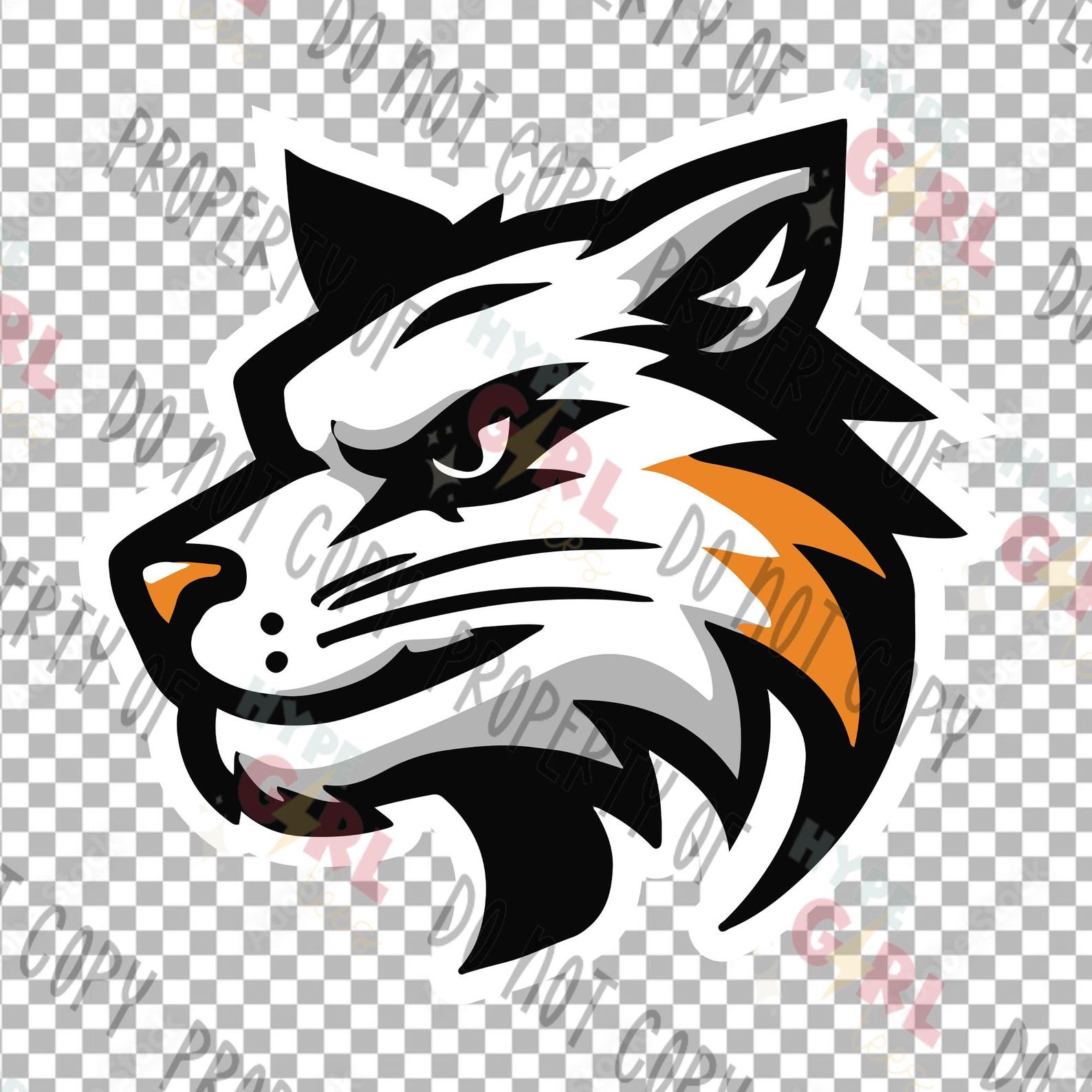 Wildcat / Cougar / Bobcat Logo SVG + PNG, Instant Download. Editable ...
