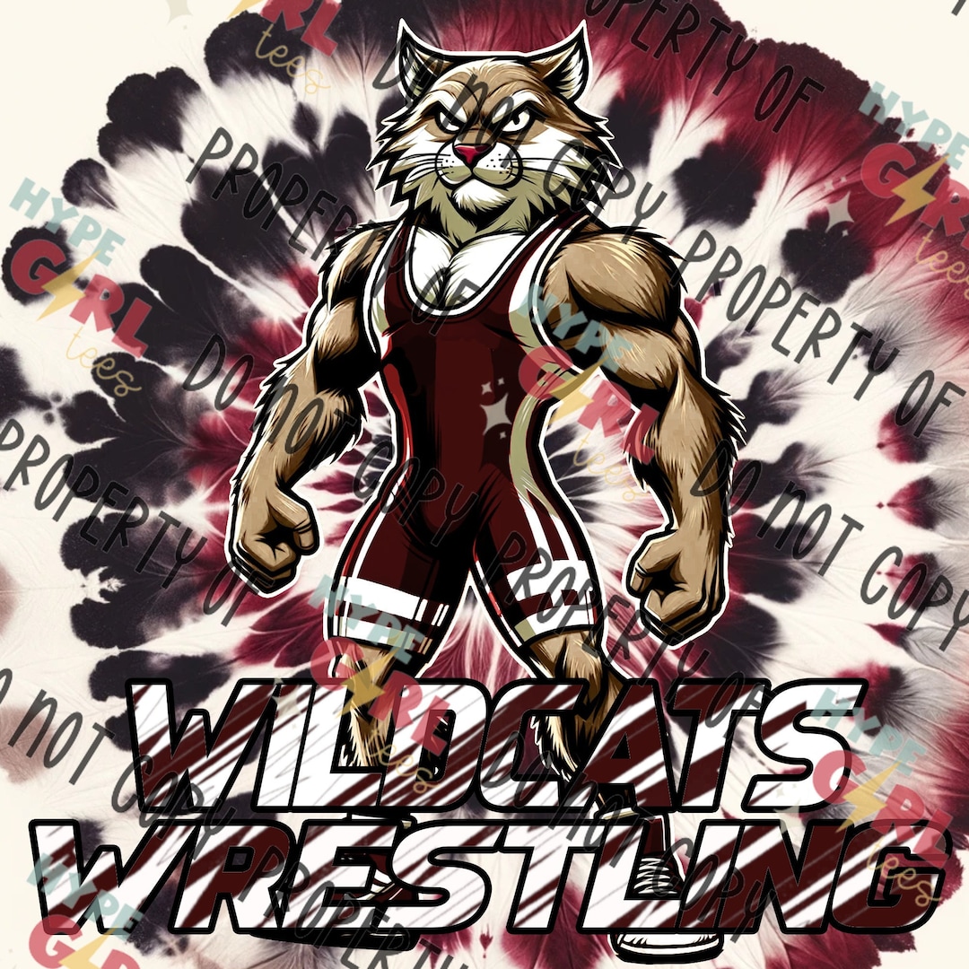 Wildcats Wrestling Mascot PNG, Digital File. Wildcats Logo.maroon ...