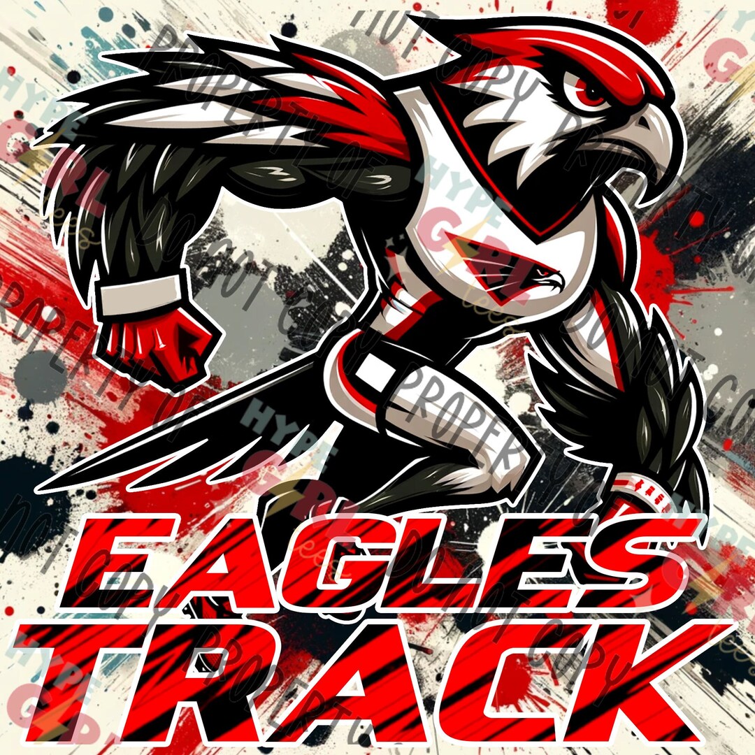 Eagles / Falcons / Hawks Track Team Mascot PNG, Digital File. Red ...