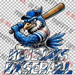 Bluejays Baseball Design PNG Digital File. Blue & White Variant Other ...
