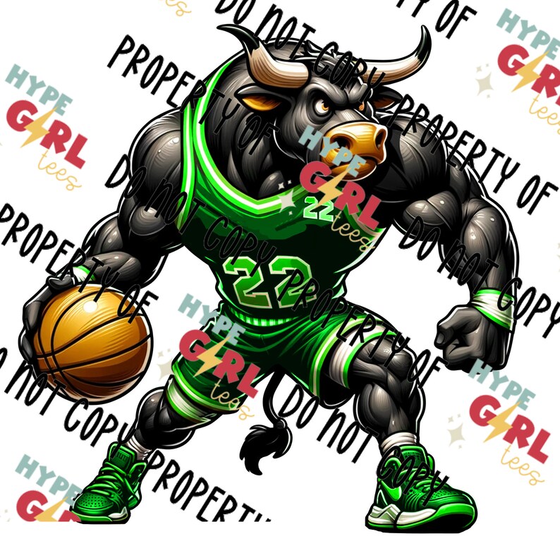 Bulls Basketball PNG, Green & Black Variation. Others Colors Available ...
