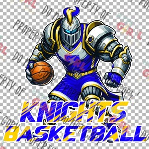 Knights / Warriors Basketball Mascot PNG, Digital File. Knights Logo ...