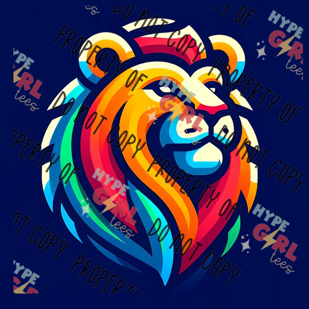 Lion Logo 2 PNG, Digital File. Lions Logo Design Digital Asset for a ...