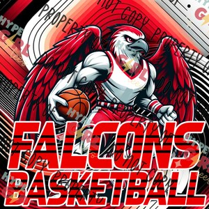 Falcon Basketball Mascot PNG, Digital File Instant Download. Other ...