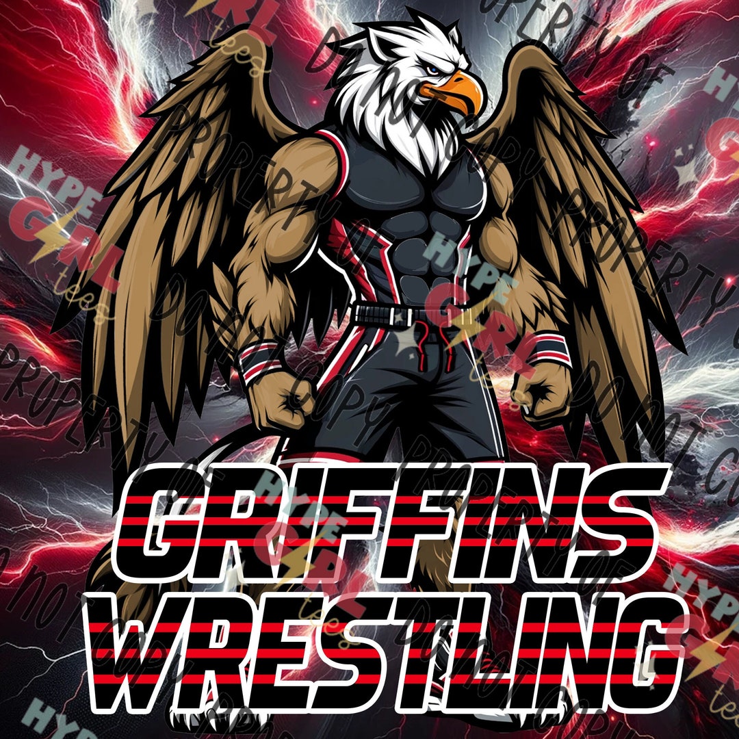 Griffin Mascot PNG, Digital File for Team or School. Griffin Logo. Red ...