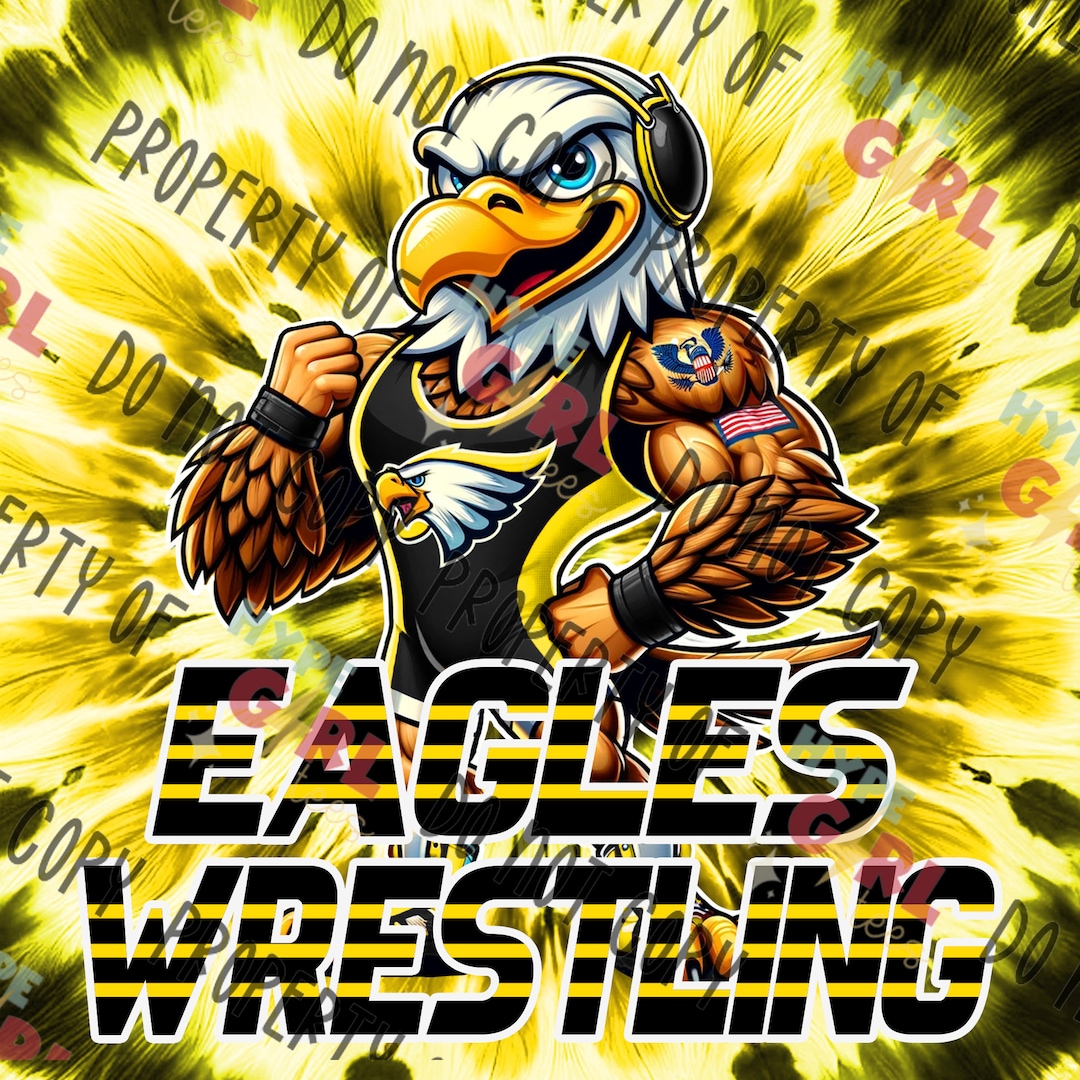 Eagle Wrestling Design PNG Files, Black & Gold. Other Colors Available ...