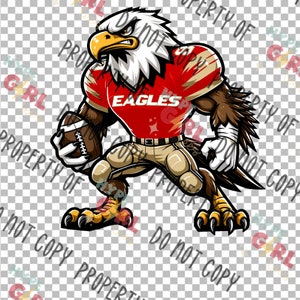 Eagles Football PNG Digital File. Red & Vegas Gold Variation. Other ...
