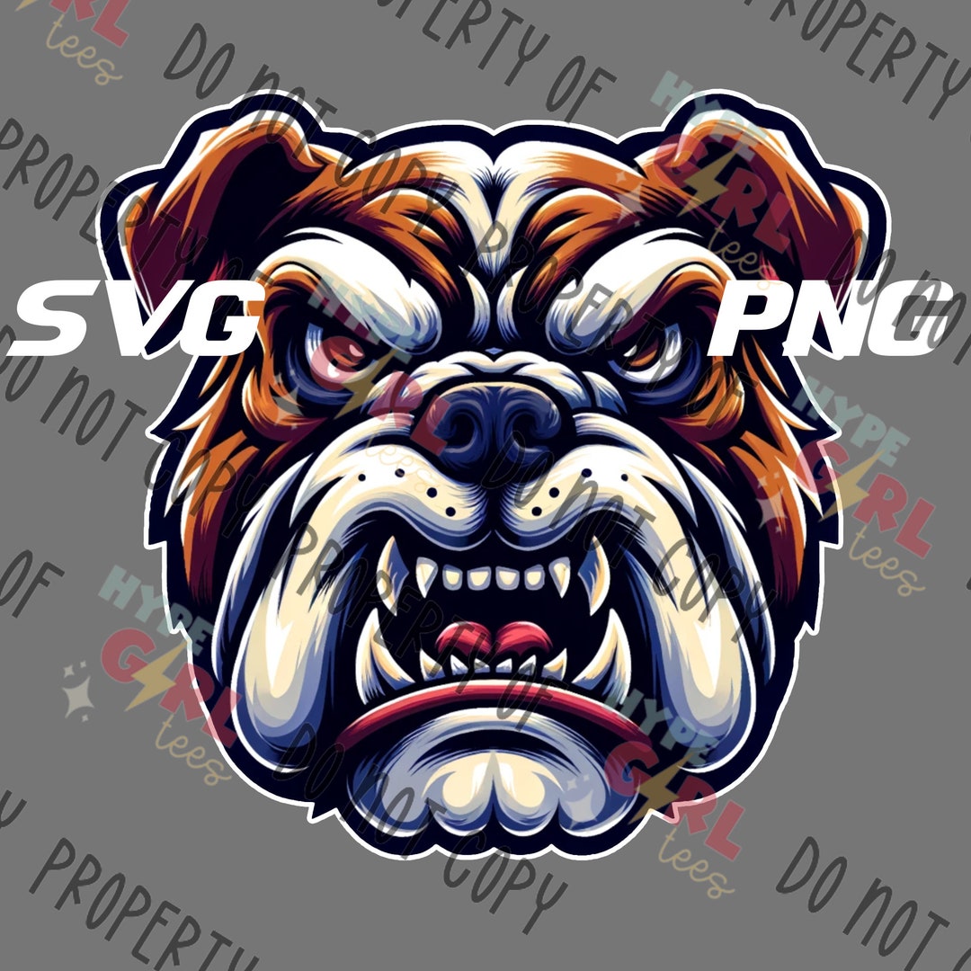 Bulldog Head SVG + PNG, Digital File. Bulldogs Logo Instant Download ...