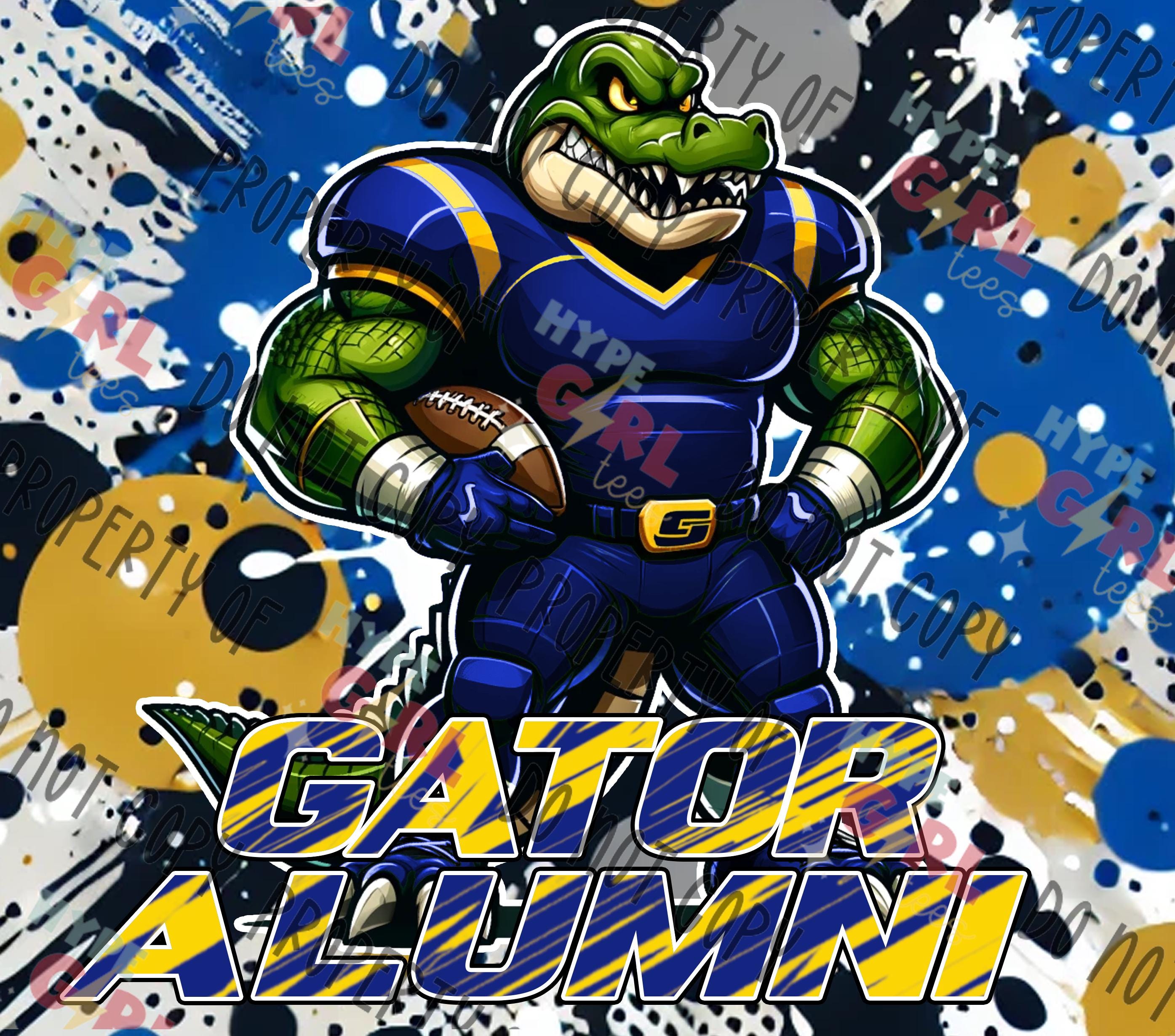 Gators Football Design PNG Digital File. Blue & Gold Variant Other ...