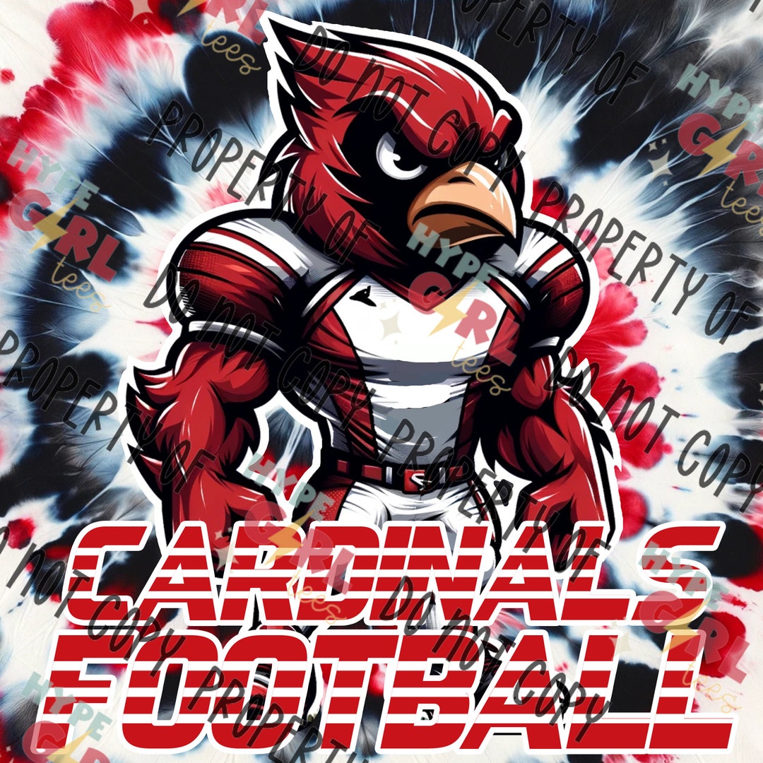 Cardinal Football PNG Digital File. Red & White Variation. Other Colors ...