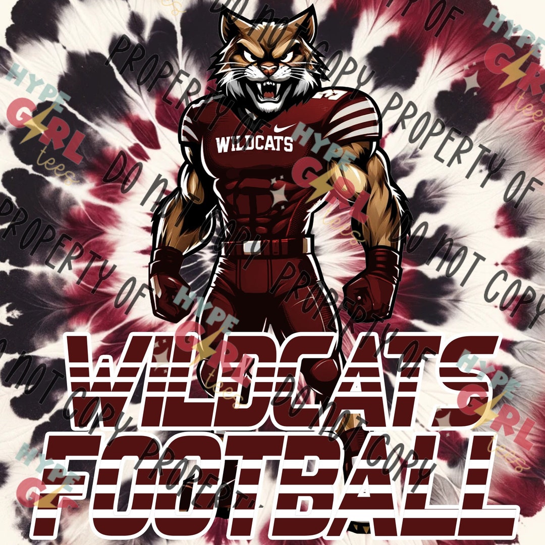 Wildcats Football PNG Digital File. Maroon & White Variation. Other ...