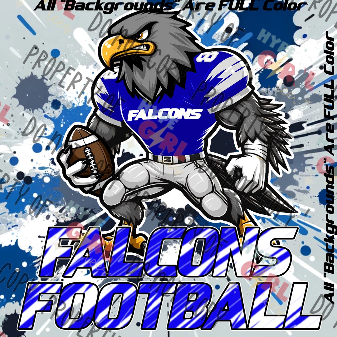 Falcons Football PNG Digital File. Blue & White Variations. Other ...