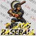Indians / Warriors Baseball Mascot PNG Digital File. Black & Gold ...
