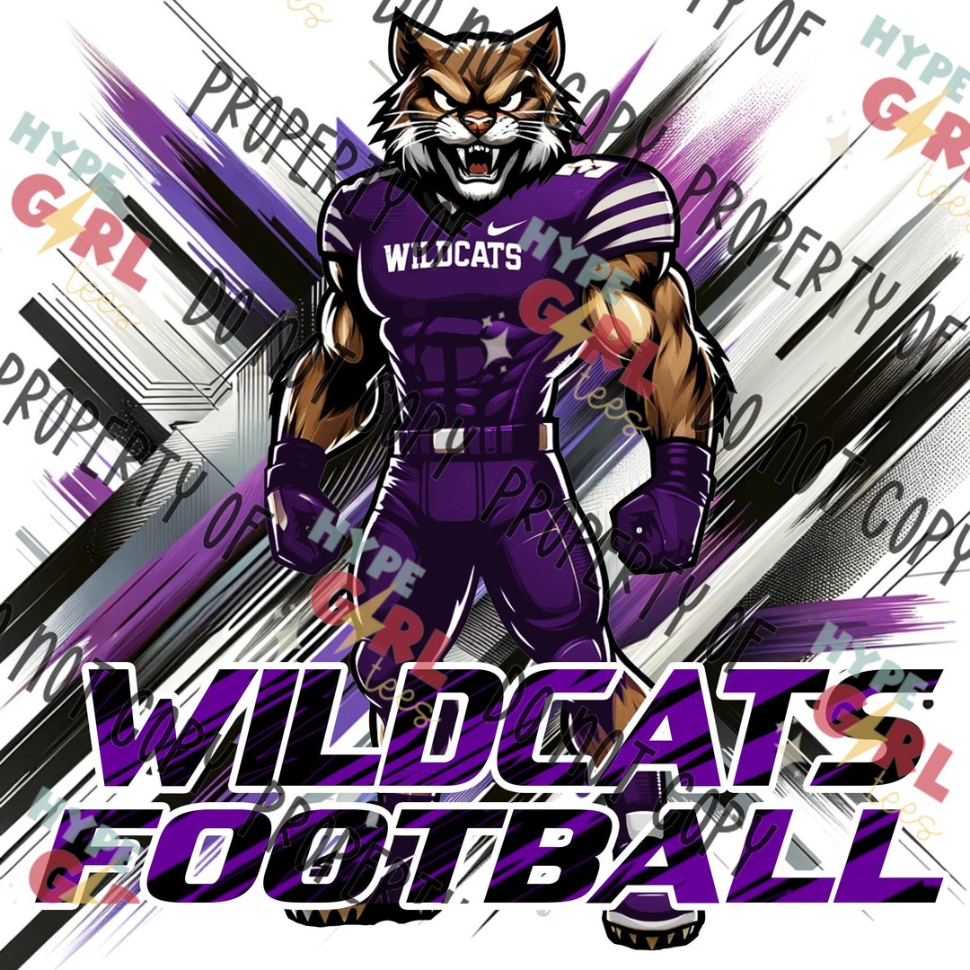 Wildcats Football PNG Digital File. Purple & White Variation. Other ...