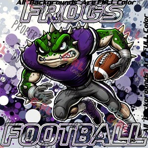 Horned Fogs Football PNG Digital File. Purple & White Variation. Other ...
