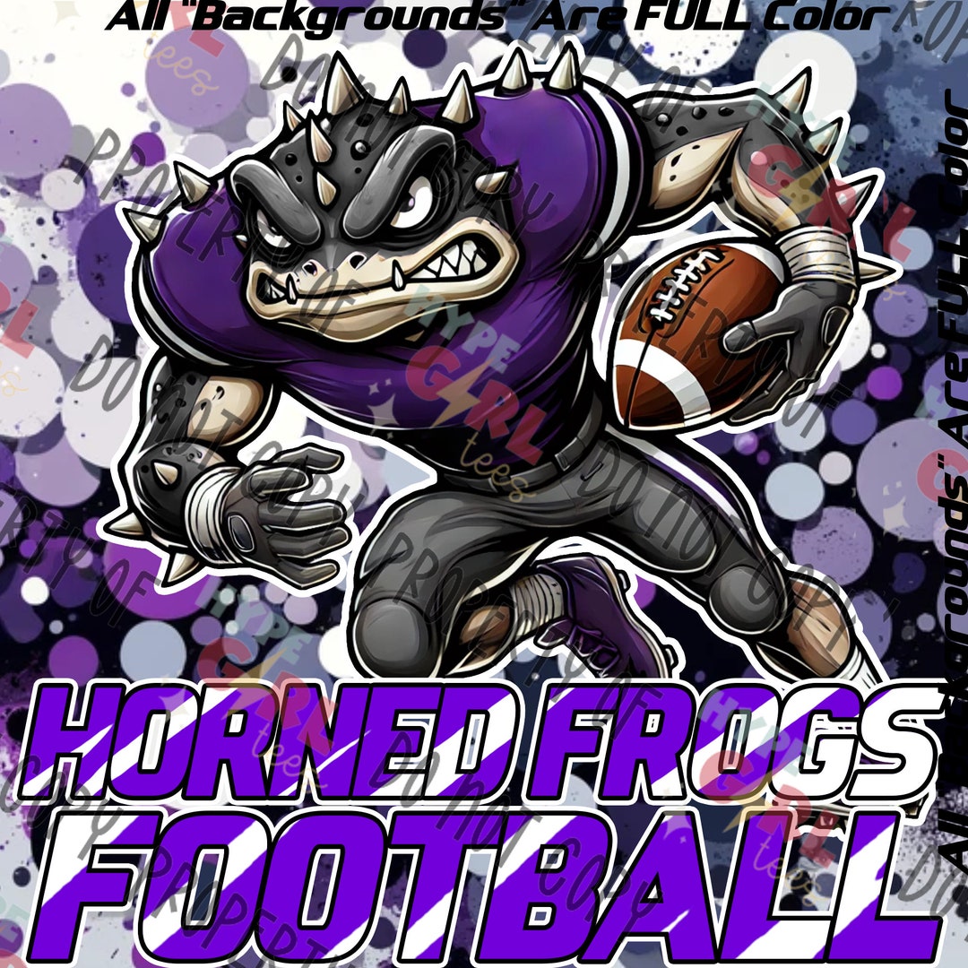 Horned Fogs Football PNG Digital File. Purple & White Variation. Other ...
