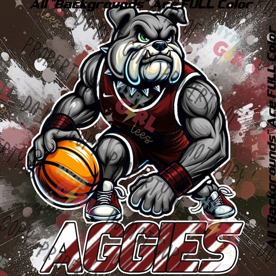 Bulldog Mascot Clipart Basketball
