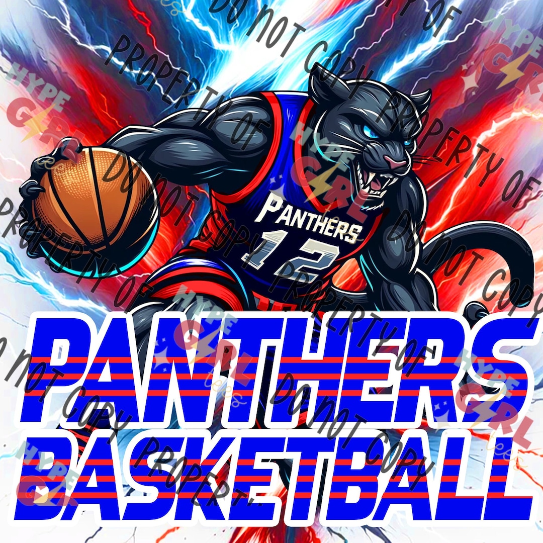 Panther Basketball PNG Digital File. Navy & Gold Variation. Other ...
