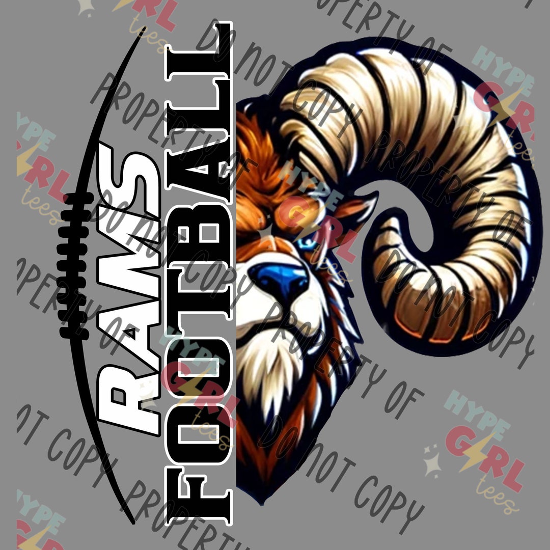 Rams Football Design, Digital File PNG. Instant Download, Ready to ...