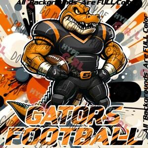 Gators Football Design PNG Digital File. Black & Orange Variant Other ...
