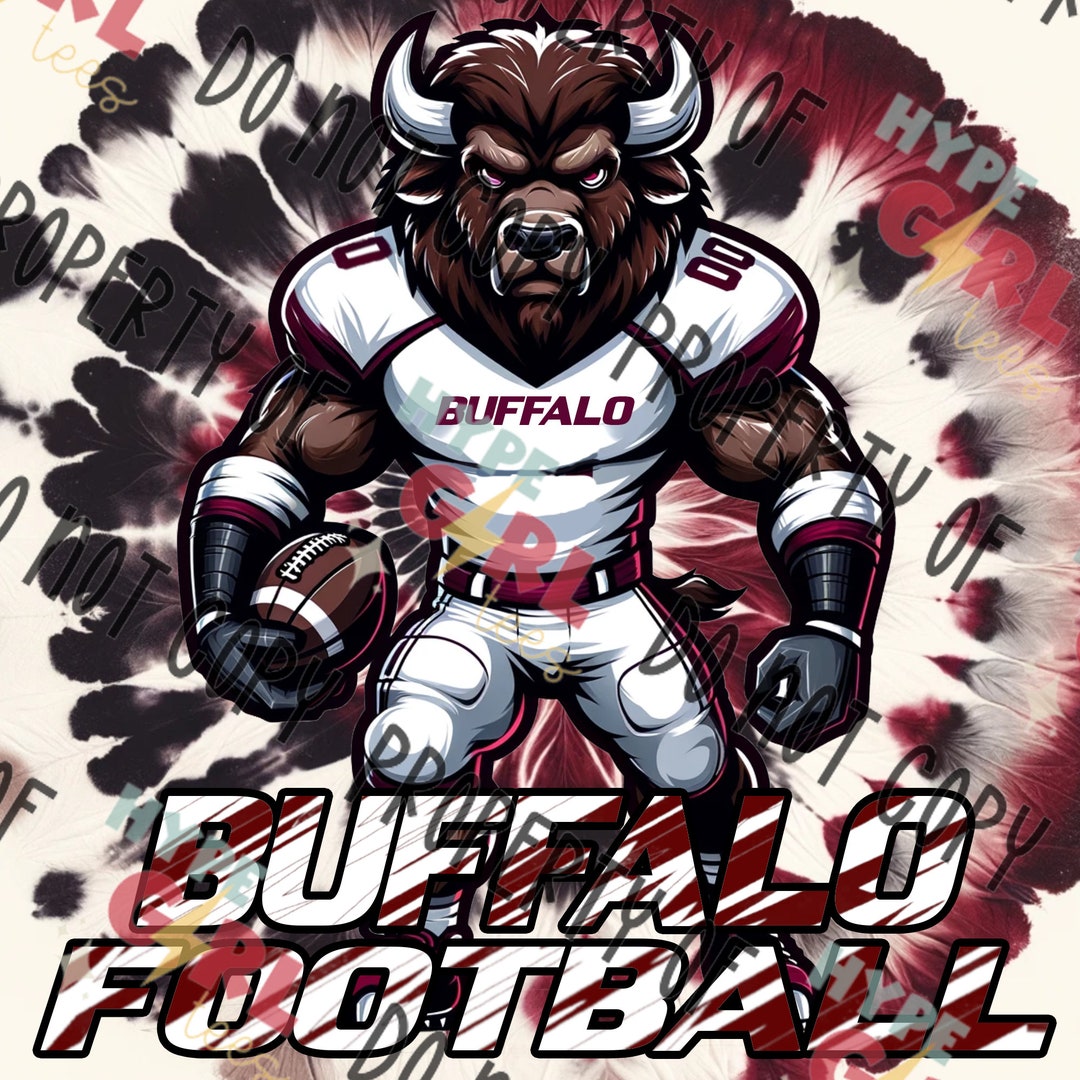 Buffalo Football PNG Digital File. Maroon & White Variation. Other ...