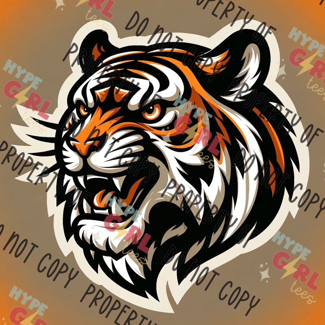Tigers Logo PNG, Digital File. Tiger Design for a Sports Team or School ...