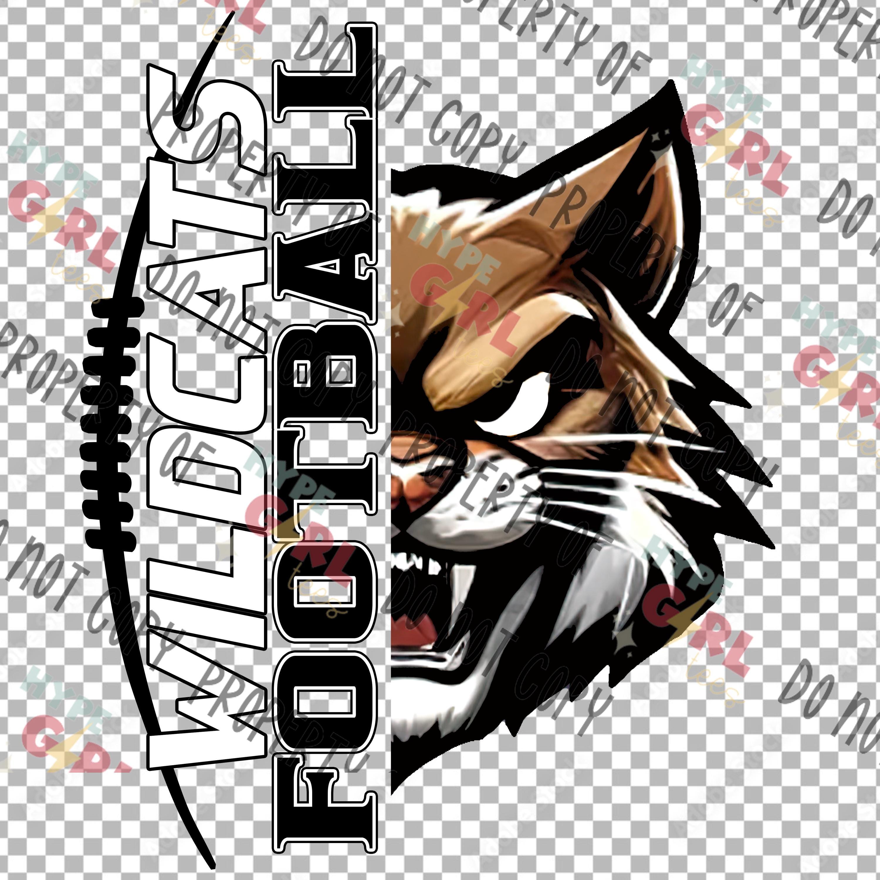 Wildcats Football Design, Digital File PNG. Instant Download, Ready to ...
