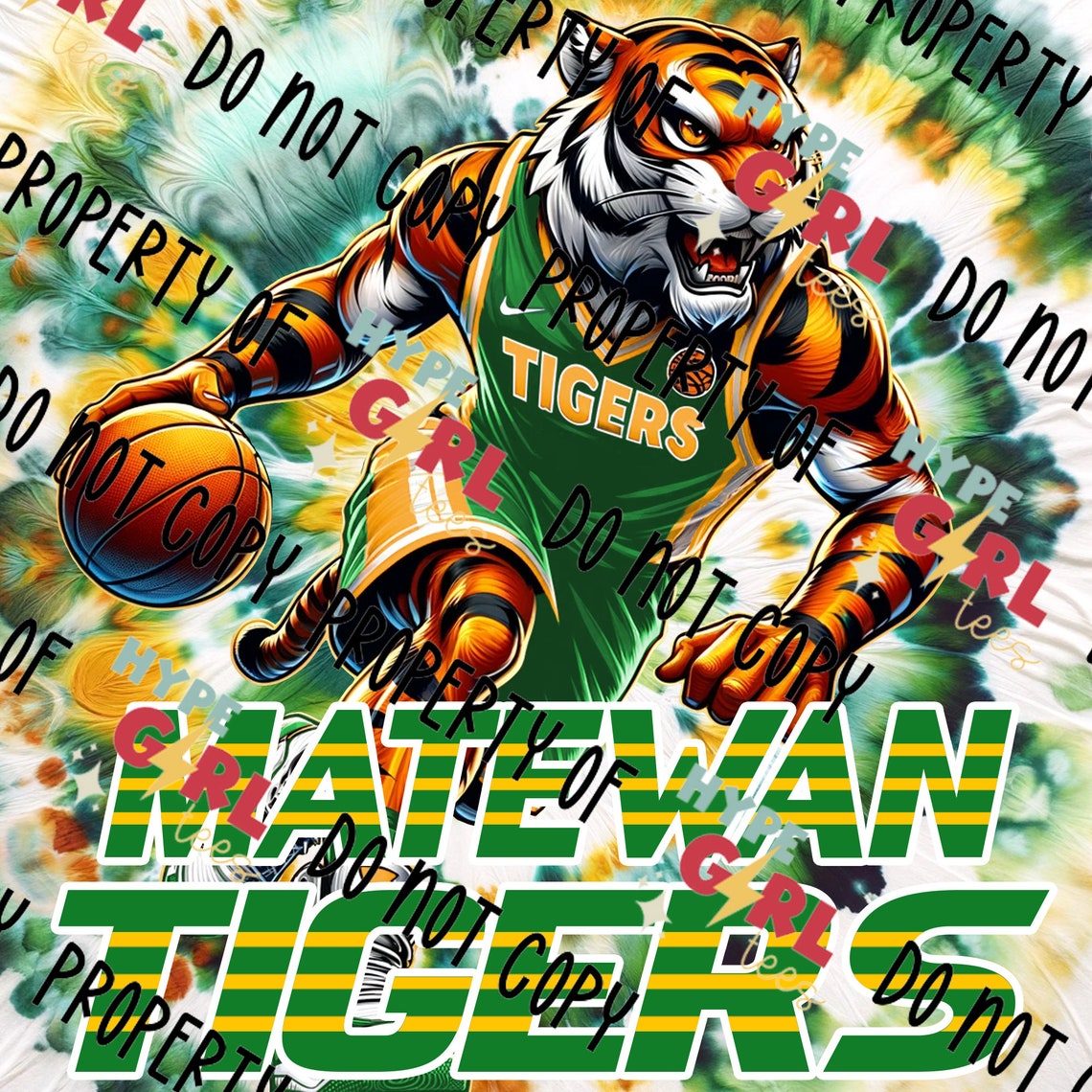 Tigers Basketball PNG, Green & Gold Variation. Others Colors Available ...