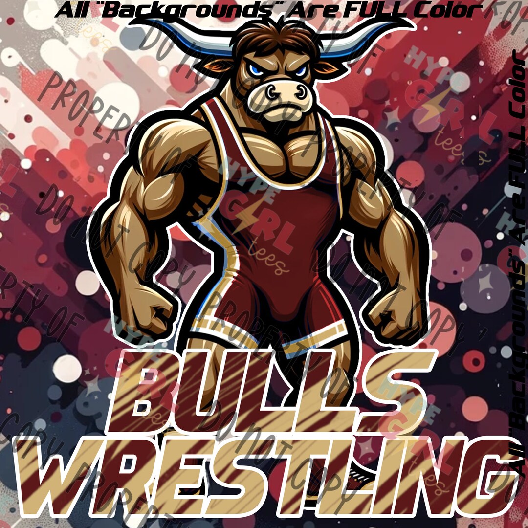 Longhorns / Bulls / Steers Wrestling Design PNG, Digital File. Blue ...