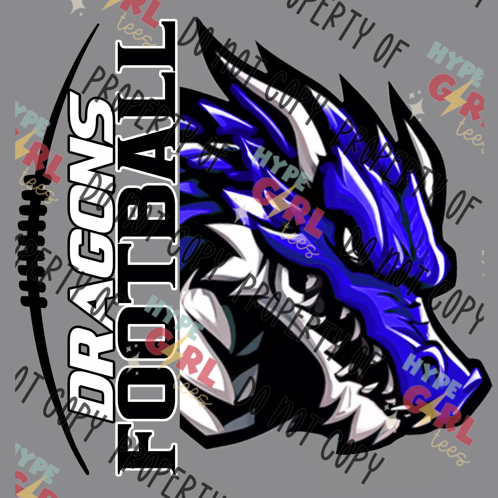 Dragons Football Design, Digital File PNG. Instant Download, Ready to ...