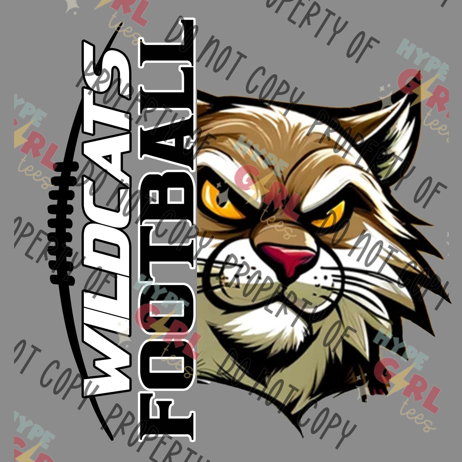Wildcats Football Design, Digital File PNG. Instant Download, Ready to ...