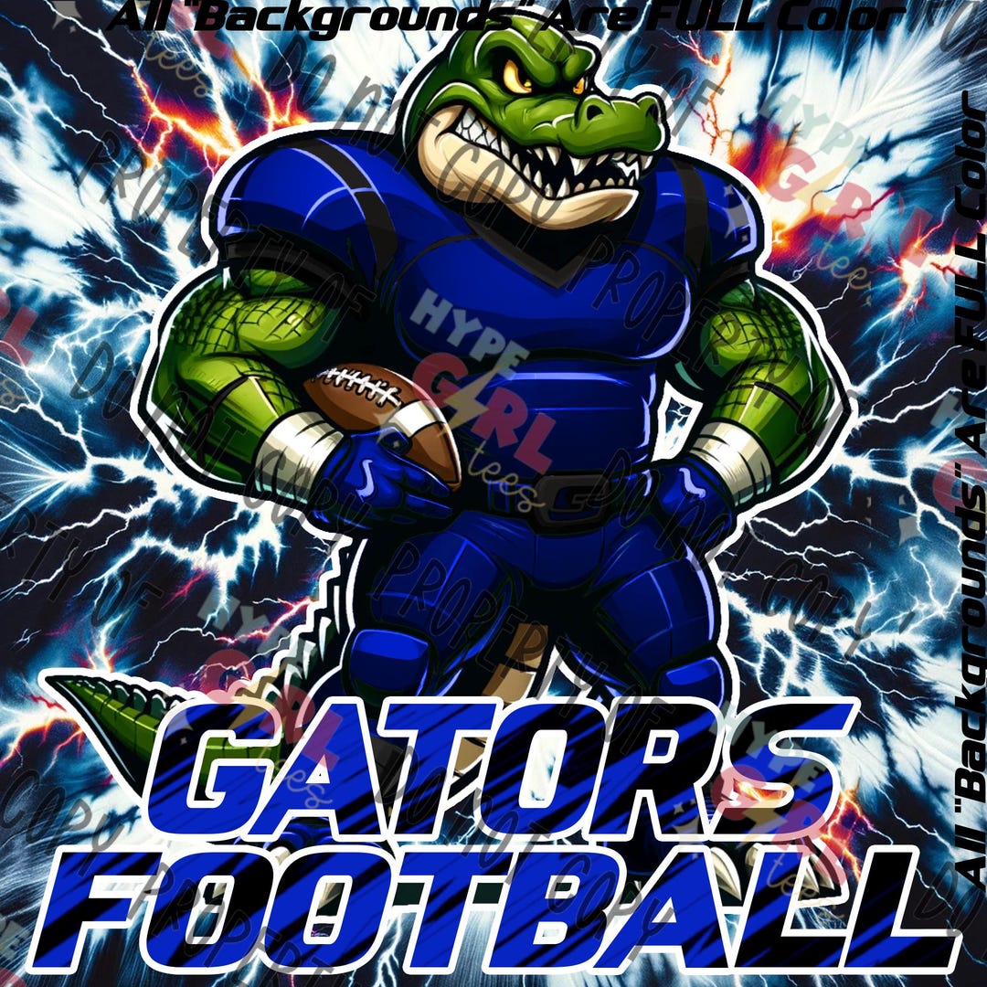 Gators Football Design PNG Digital File. Blue & Black Variant Other ...