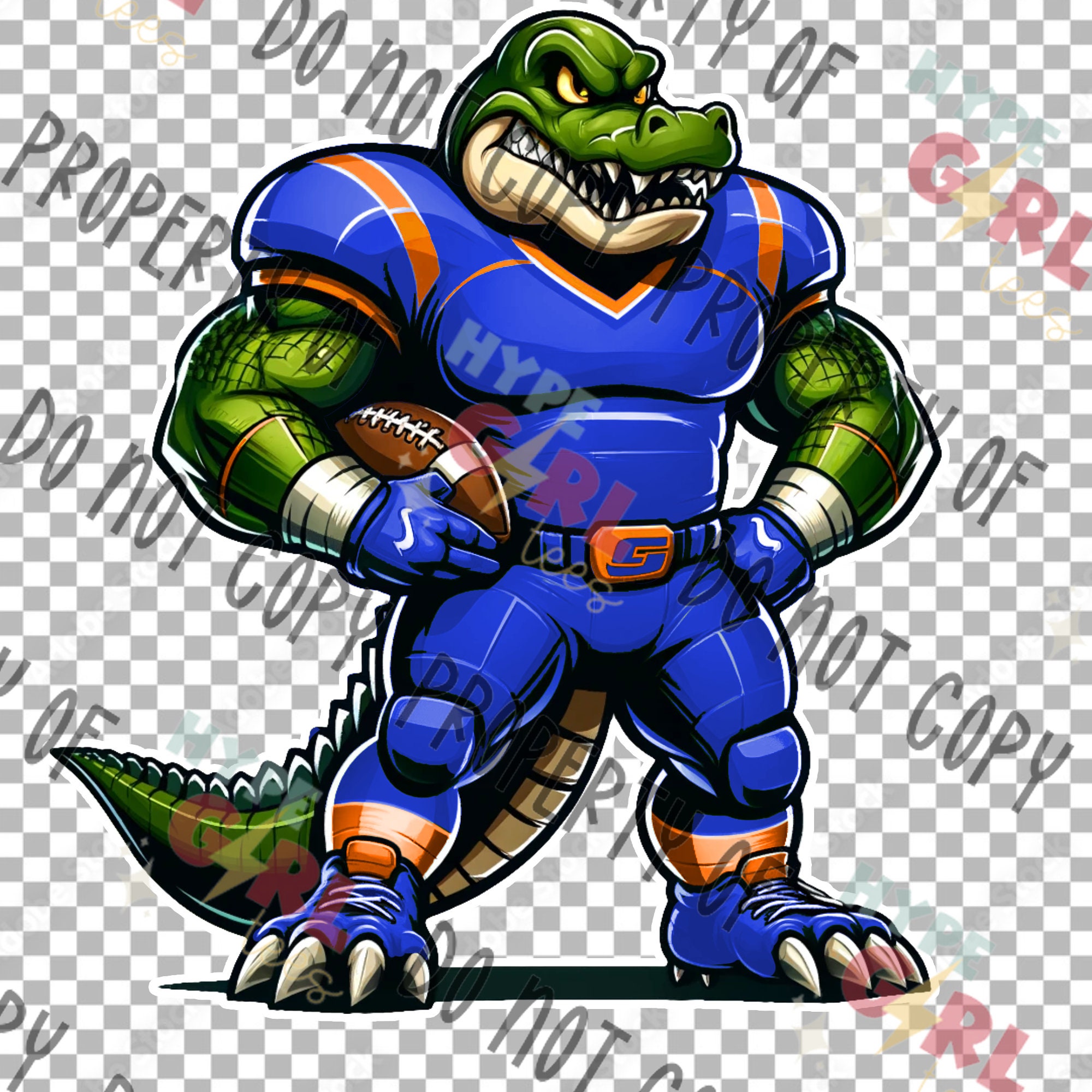 Gators Football Design PNG Digital File. Blue & Orange Variant Other ...
