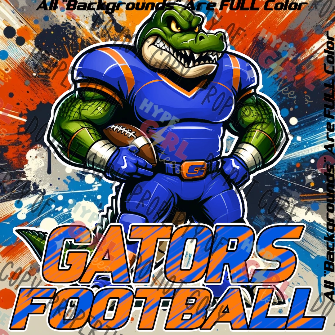 Gators Football Design PNG Digital File. Blue & Orange Variant Other ...