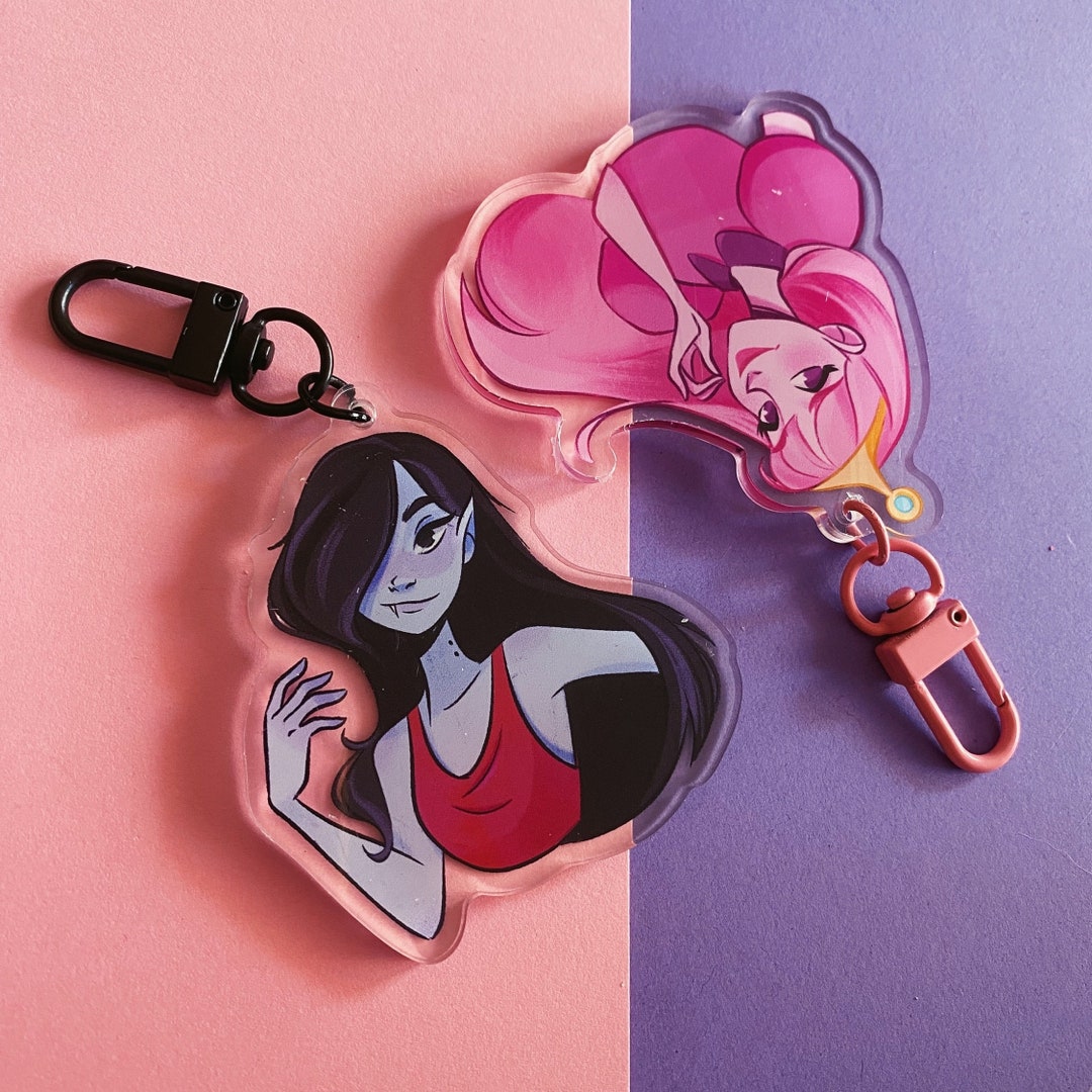 Marceline and Princess Bubblegum Acrylic Keychains / Vinyl Stickers ...
