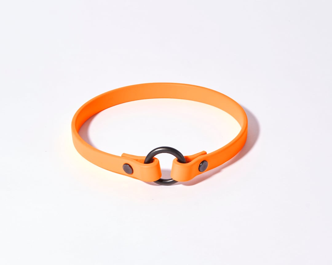 Slip-on ID Tag Collar: 1/2" Waterproof Biothane With Black Hardware - Etsy