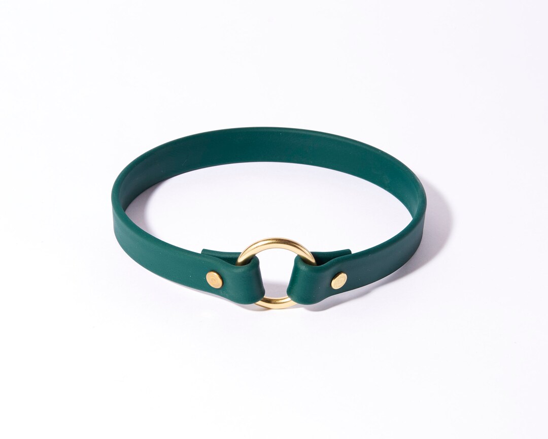 Slip-on ID Tag Collar: 3/4" Waterproof Biothane With Natural Brass ...