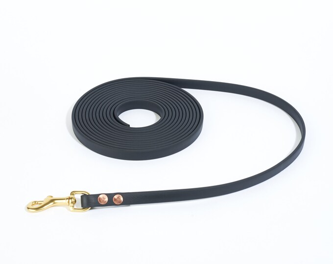 1/2 Biothane Long Line Dog Leash With Handle . Waterproof & Mud ...