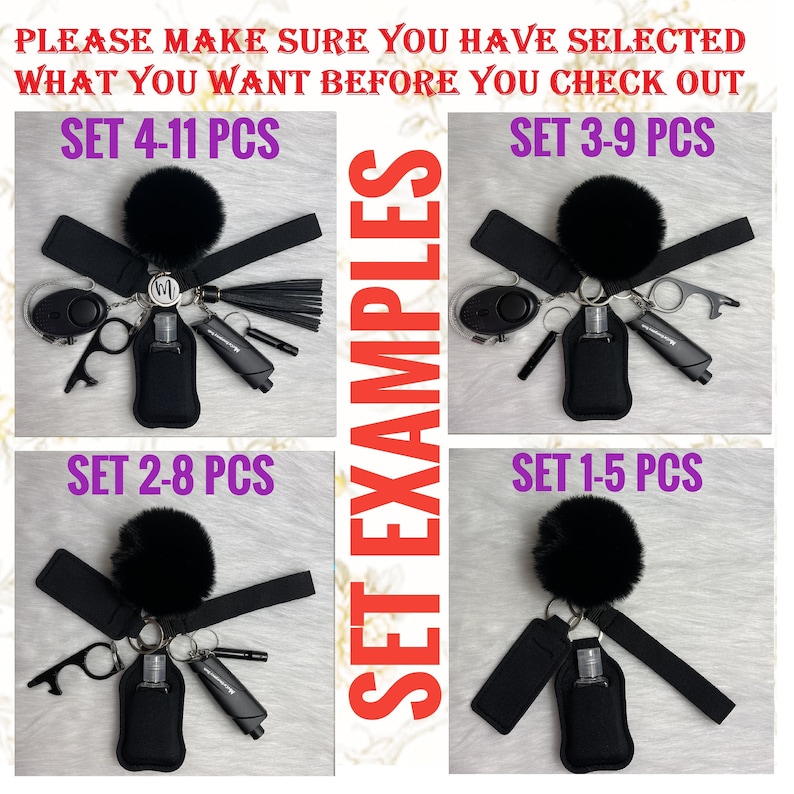 Safety Protection Keychain Set Build Your Own Protection - Etsy