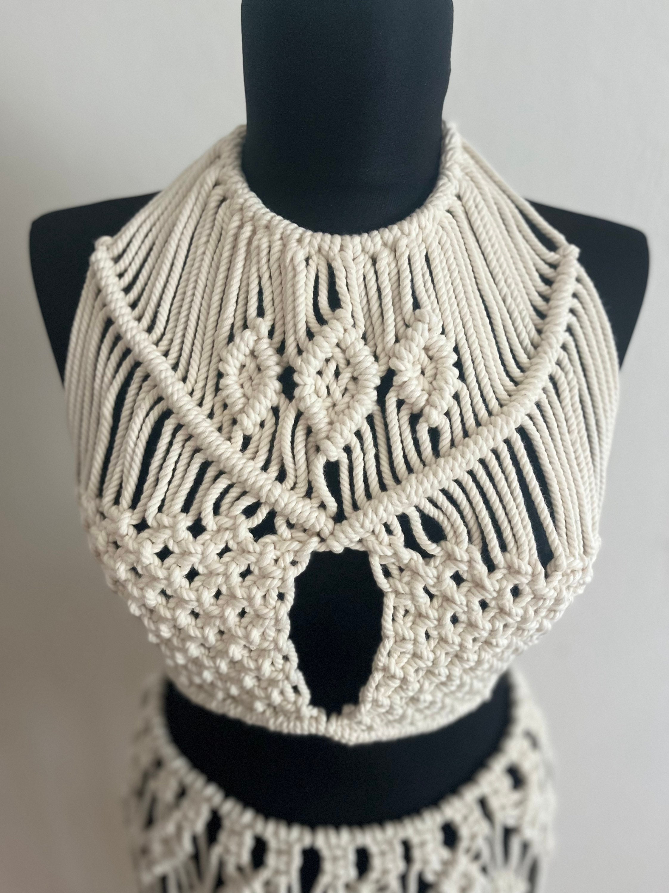 Swimsuit Coverup Macrame Topcrop Wedding Dress Beach - Etsy