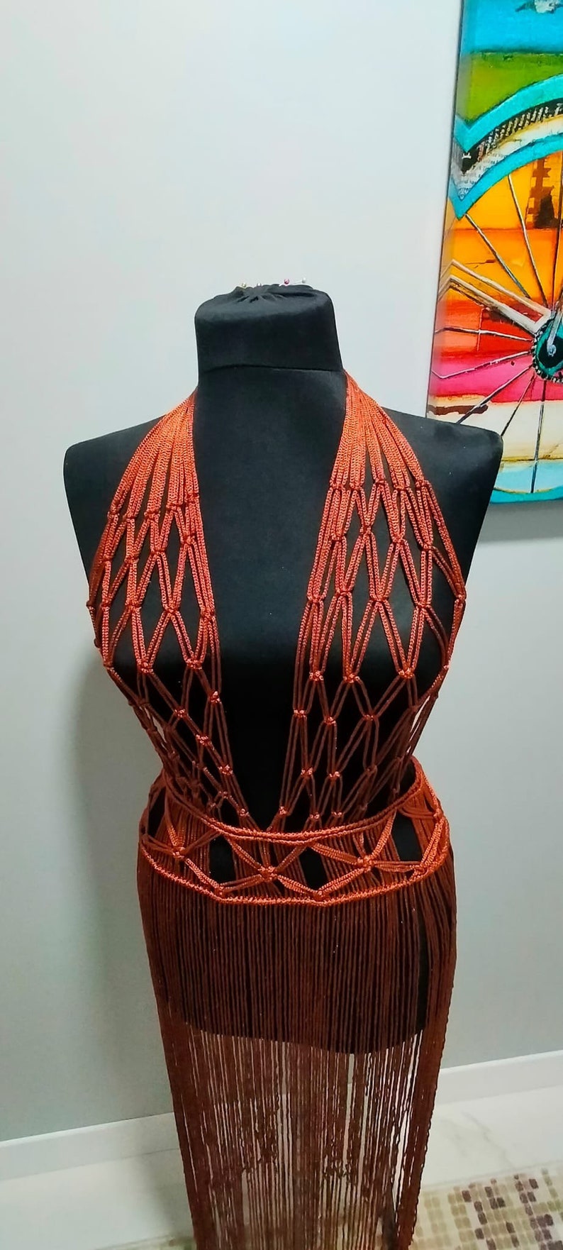 Macrame Dress Bohemian Macrame Dress for Photoshoot Boho - Etsy