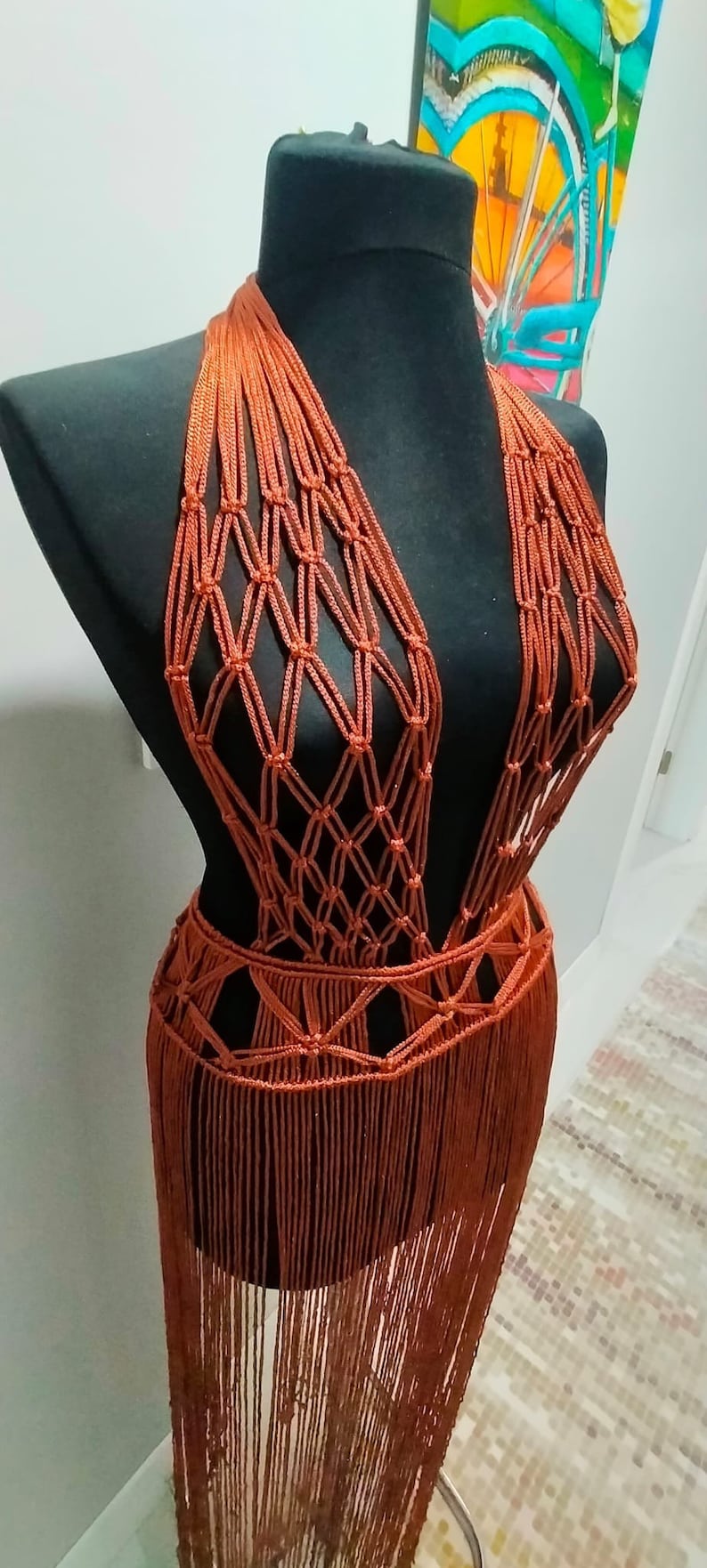 Macrame Dress Bohemian Macrame Dress for Photoshoot Boho - Etsy