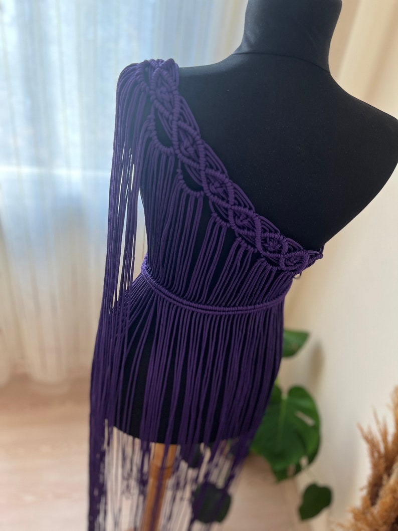 Macrame Dress Macrame Clothing Hand Knit Costume - Etsy